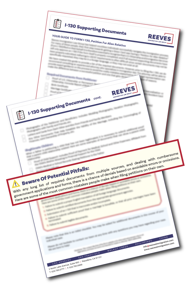 Free Download: Form I-130 Supporting Documents Checklist